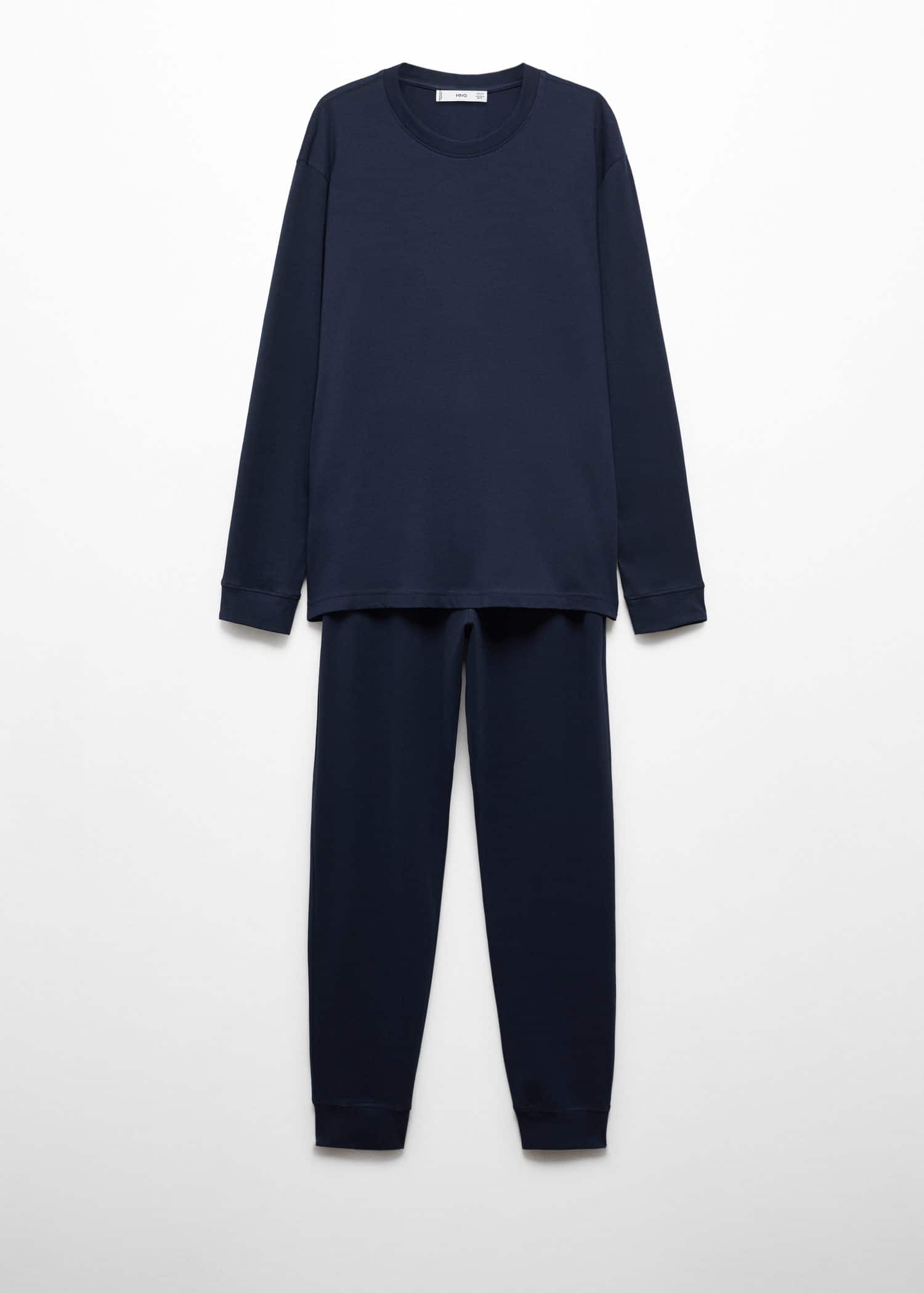 MANGO Cotton Pyjama Pack in Dark Navy | endource
