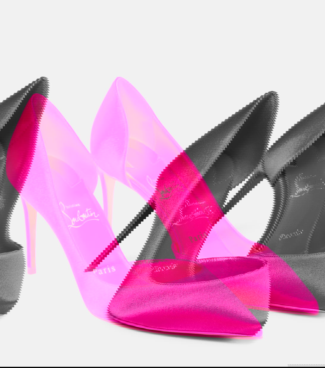 CHRISTIAN LOUBOUTIN Iriza 85 Silk Satin Pumps in Pink | Endource