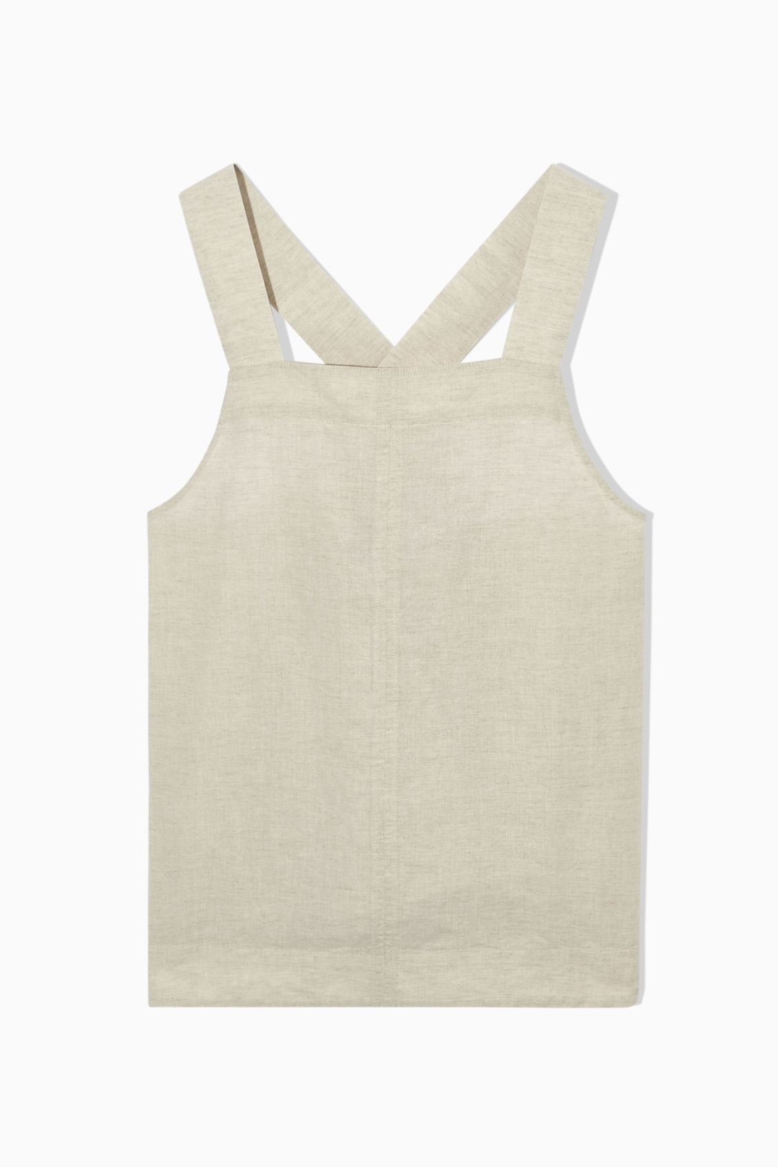 COS Cross-Back Linen Top in BEIGE | endource