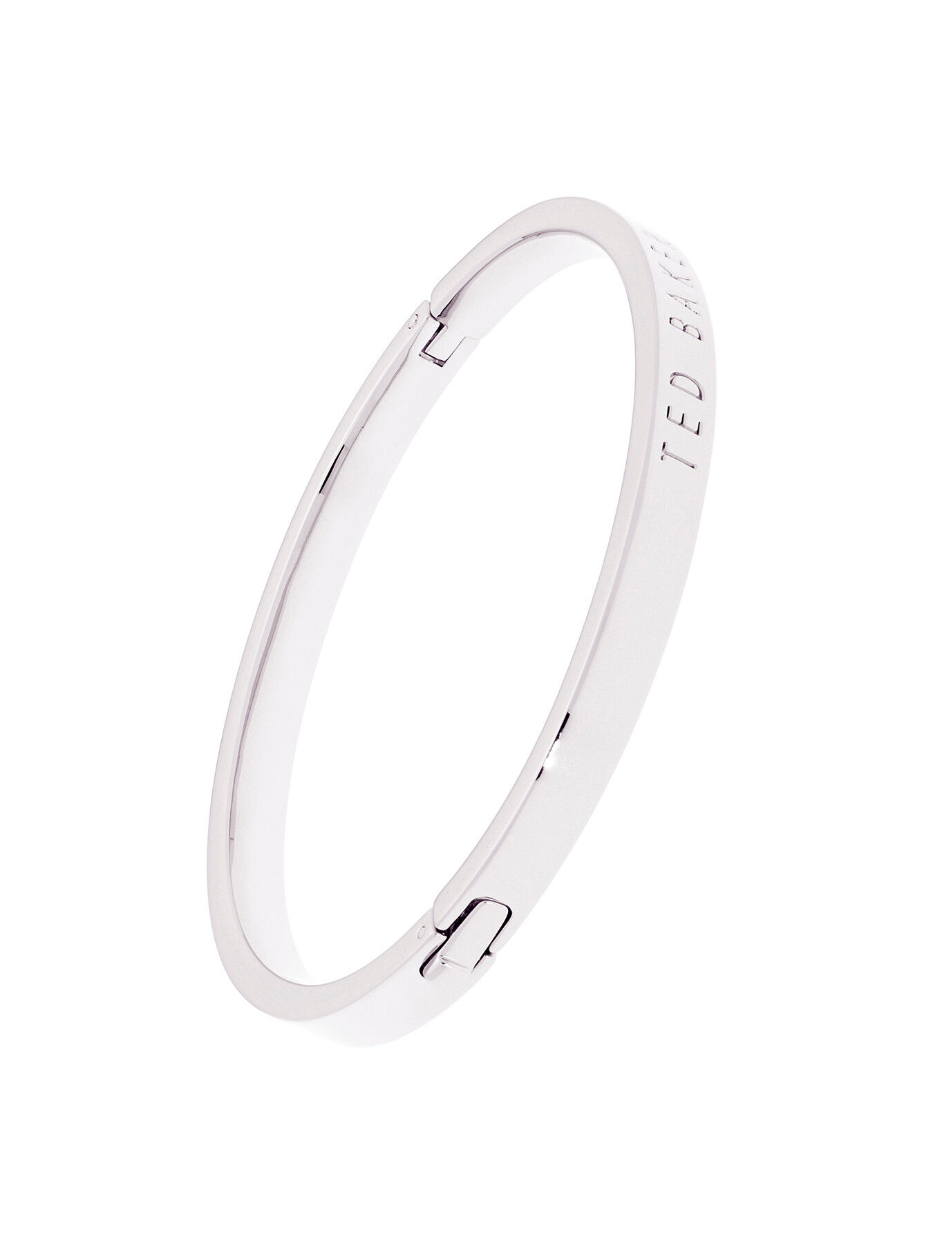 TED BAKER Clemina Hinge Metallic Bangle in Silver Tone | Endource