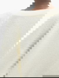 ACNE STUDIOS Dropped-Shoulder Brushed-Knit Sweater in Ivory | Endource