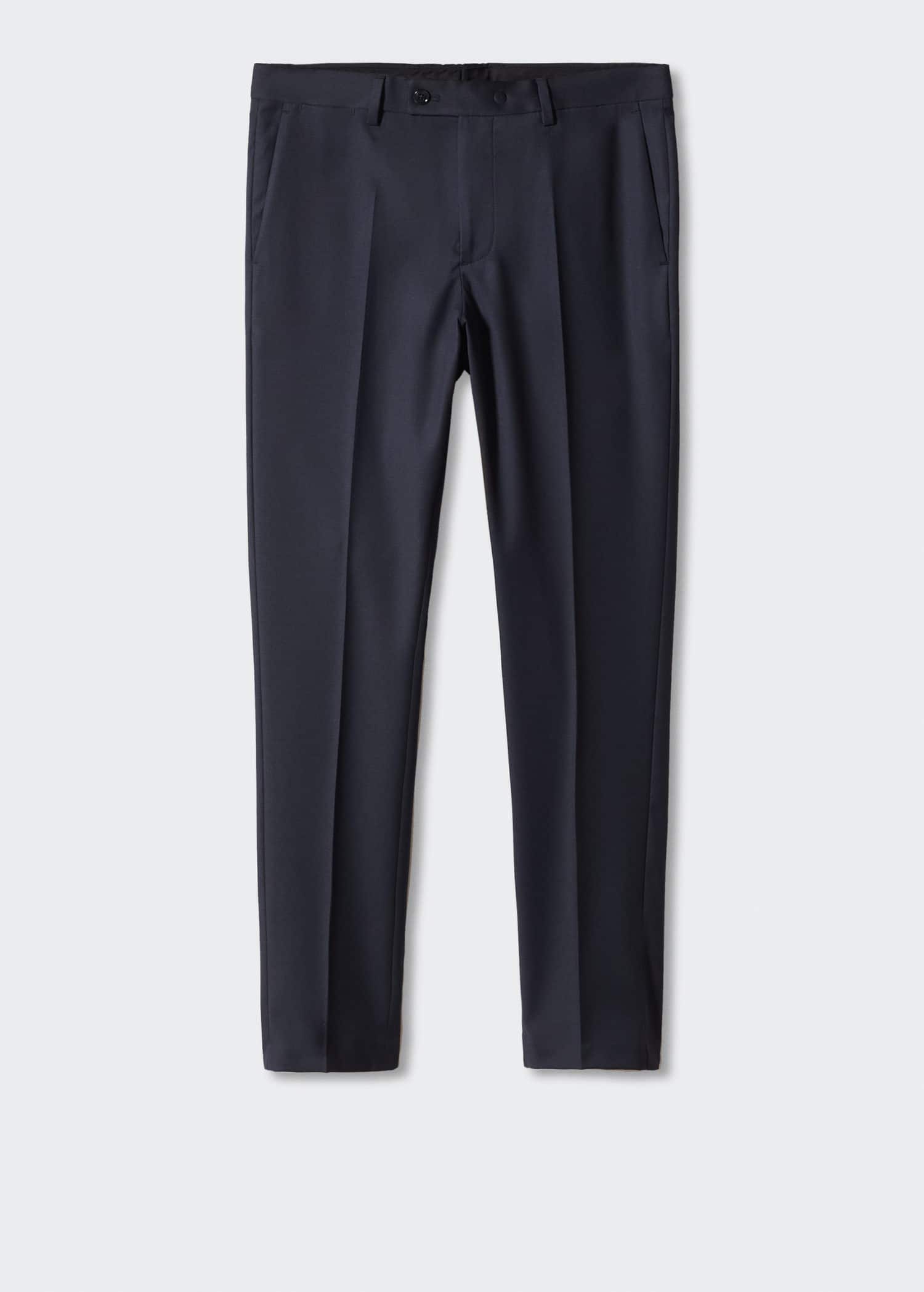 MANGO Slim Fit Suit Trousers in Blue | Endource
