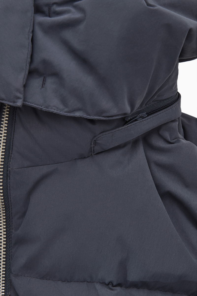 COS Short Hooded Puffer Coat in NAVY | Endource