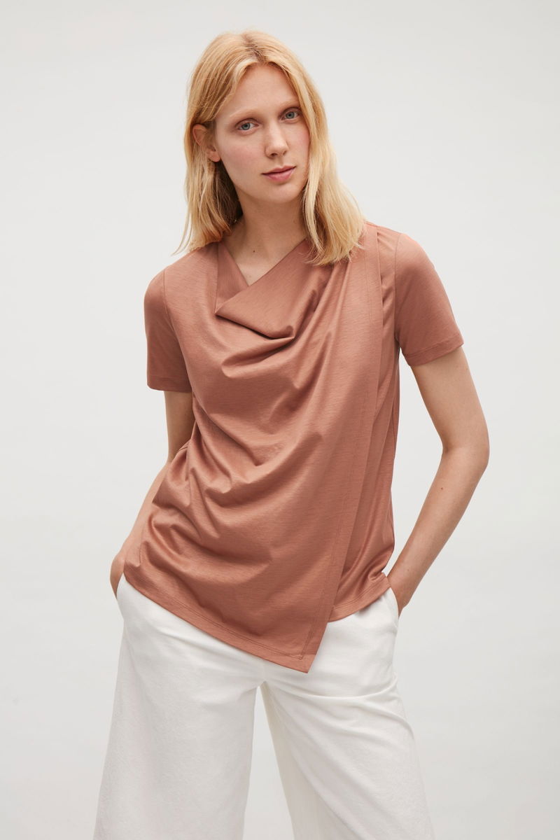 COS Draped Collar Top | endource