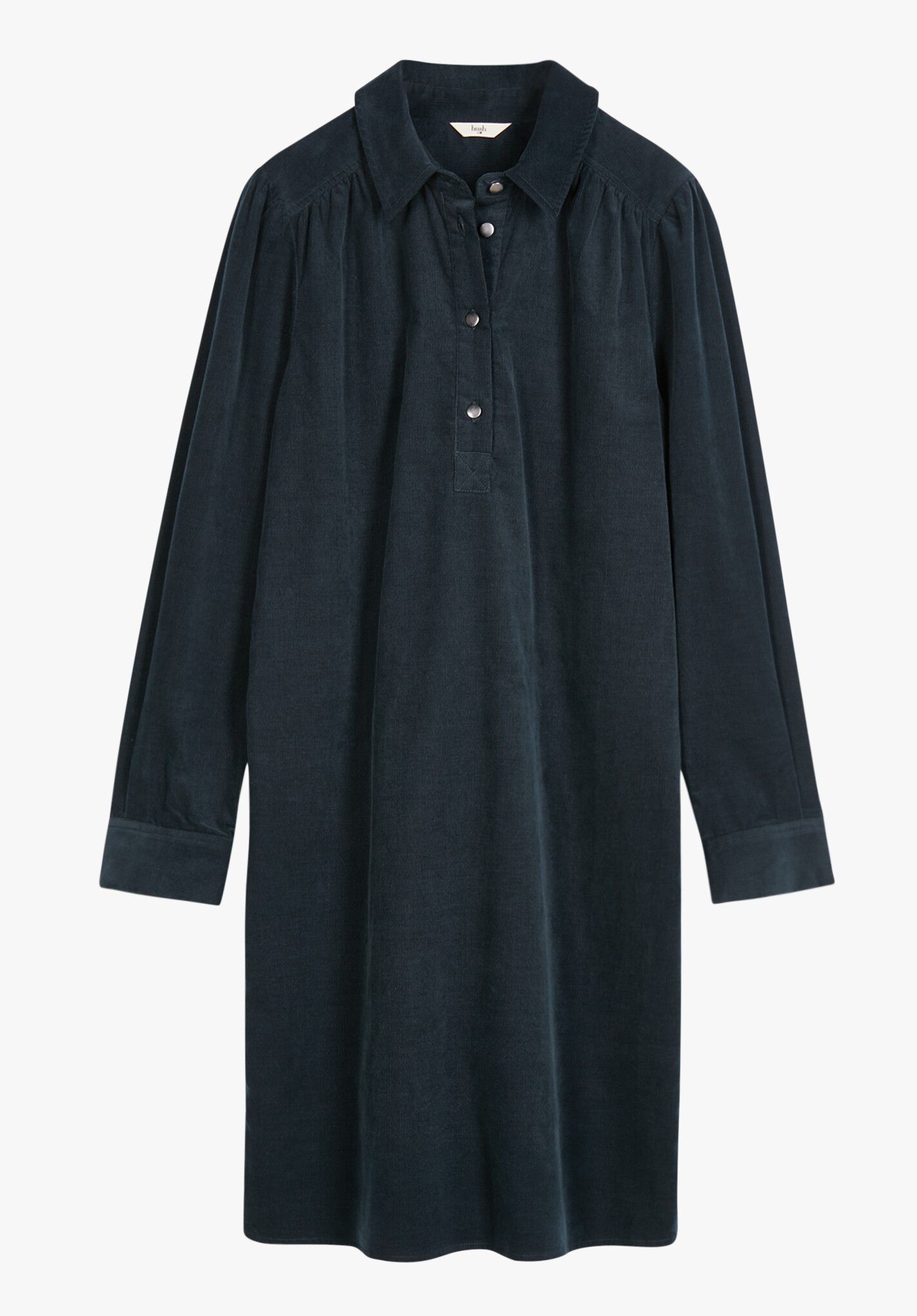 HUSH Cait Cord Mini Dress in Petrol | endource