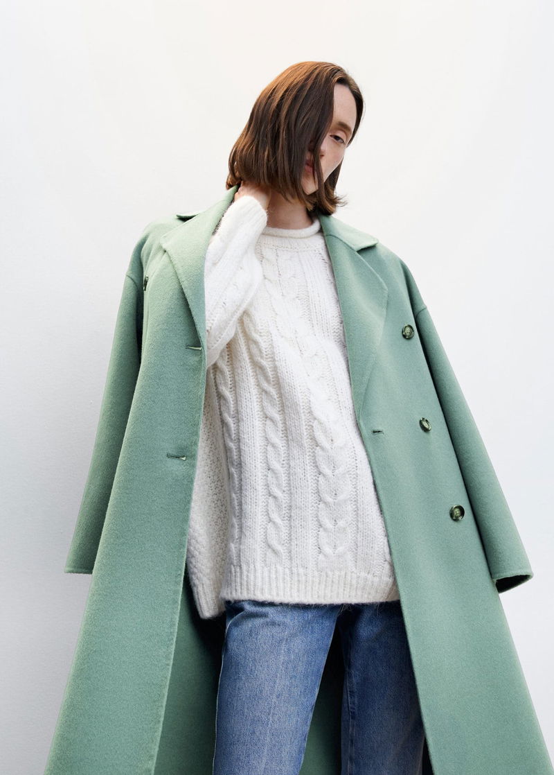 MANGO Handmade Oversized Wool Coat | Endource
