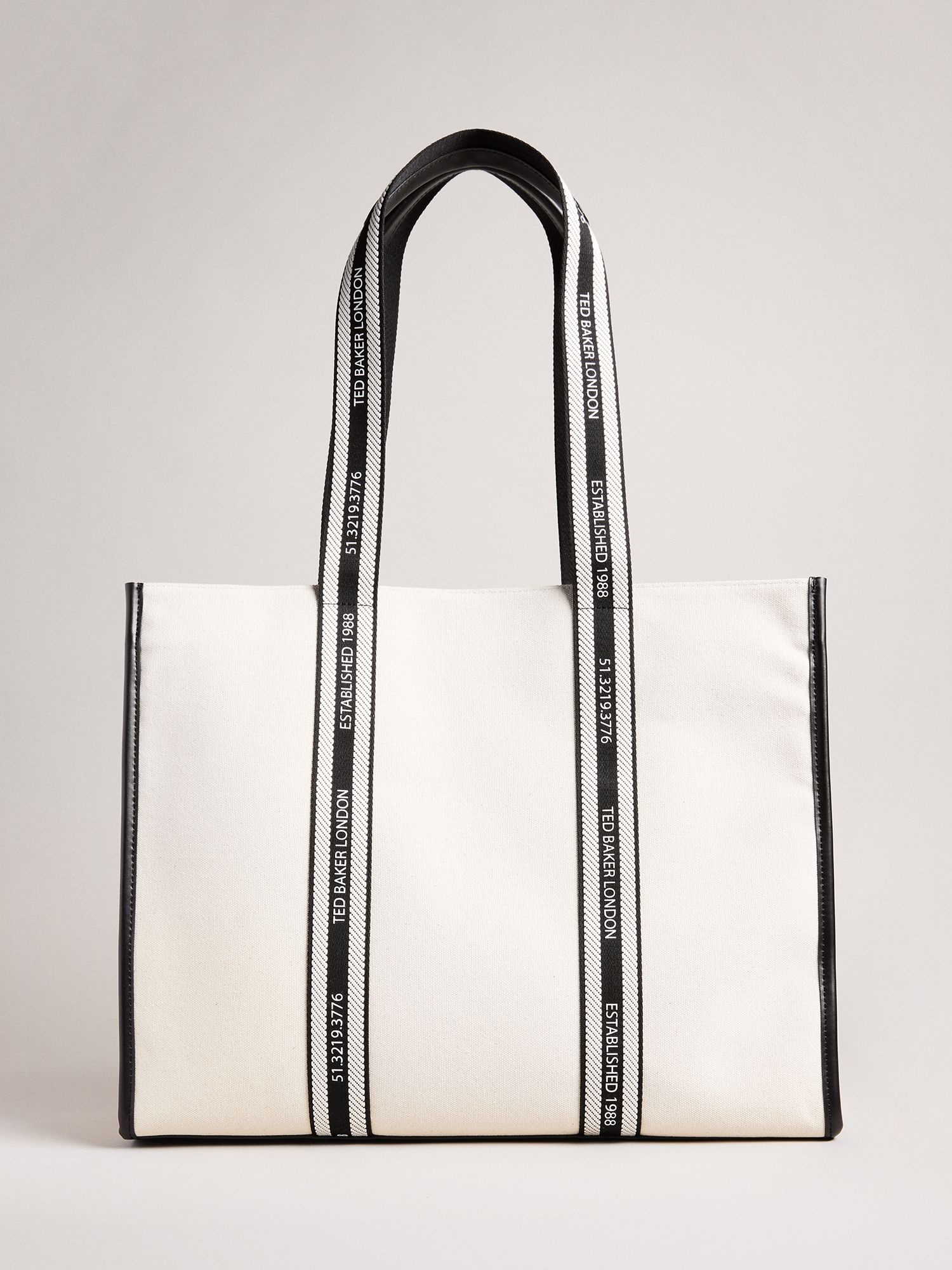 TED BAKER Georjey Branded Webbing Canvas Tote Bag | Endource