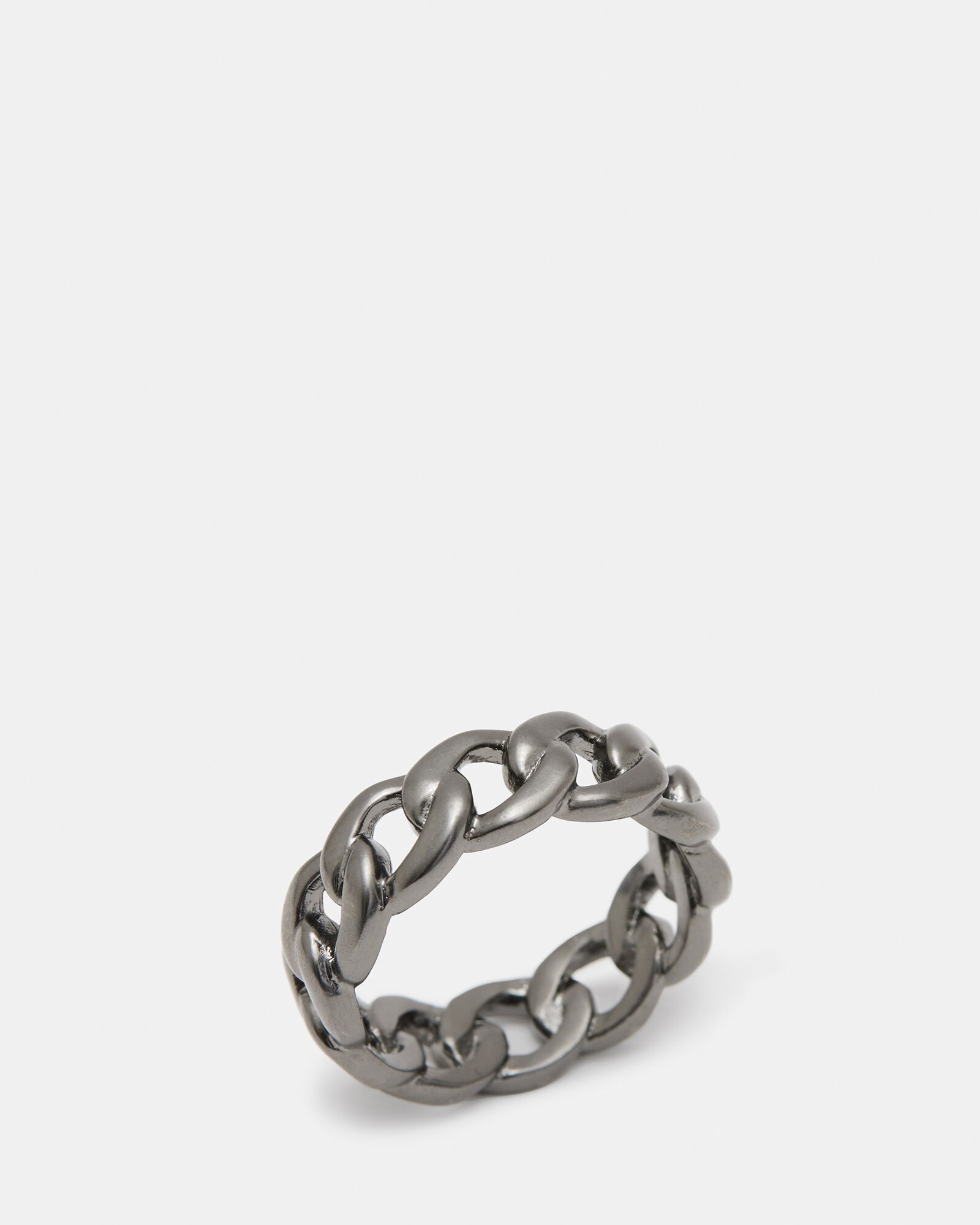 ALLSAINTS Francis Hematite Sterling Silver Ring in Dark Hem | endource