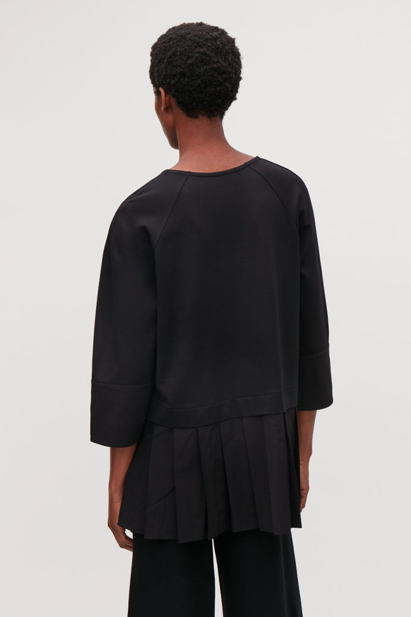 COS Woven-Jersey Pleated Top | endource