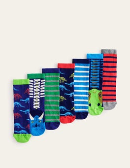 BODEN Socks 7 Pack in Dinosaurs | Endource