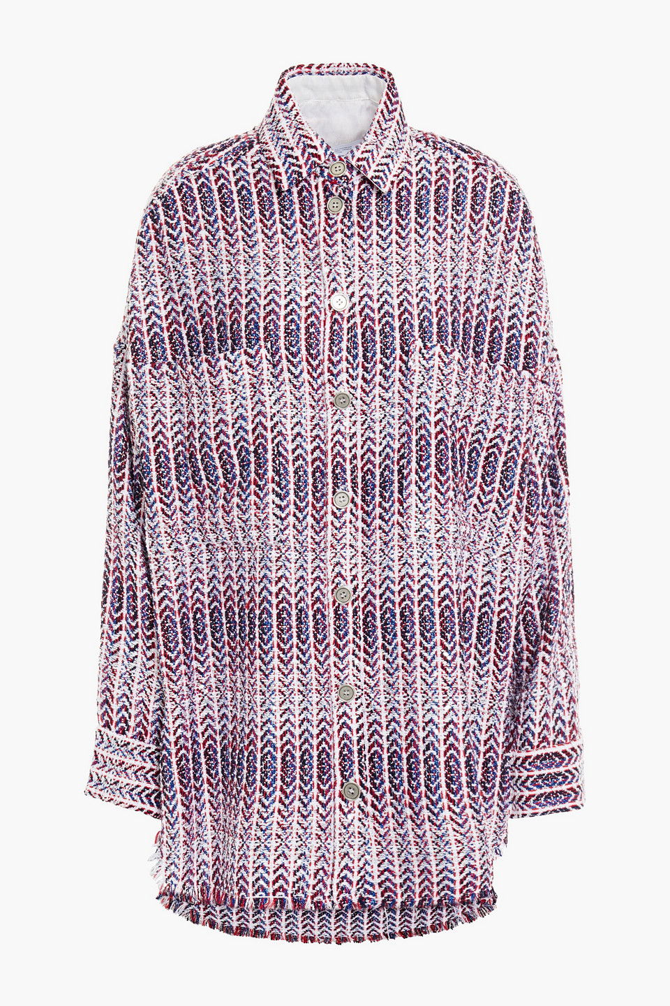 IRO Valinco Oversized Sequin-Embellished Metallic Tweed Shirt in ...