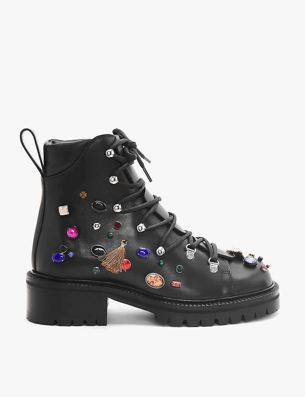 LOEWE LOEWE x Howl's Moving Castle - Crystal-Embellished Leather Boots ...