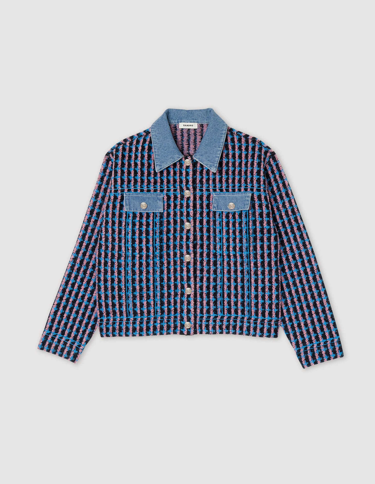 SANDRO Tweed Coatigan | endource