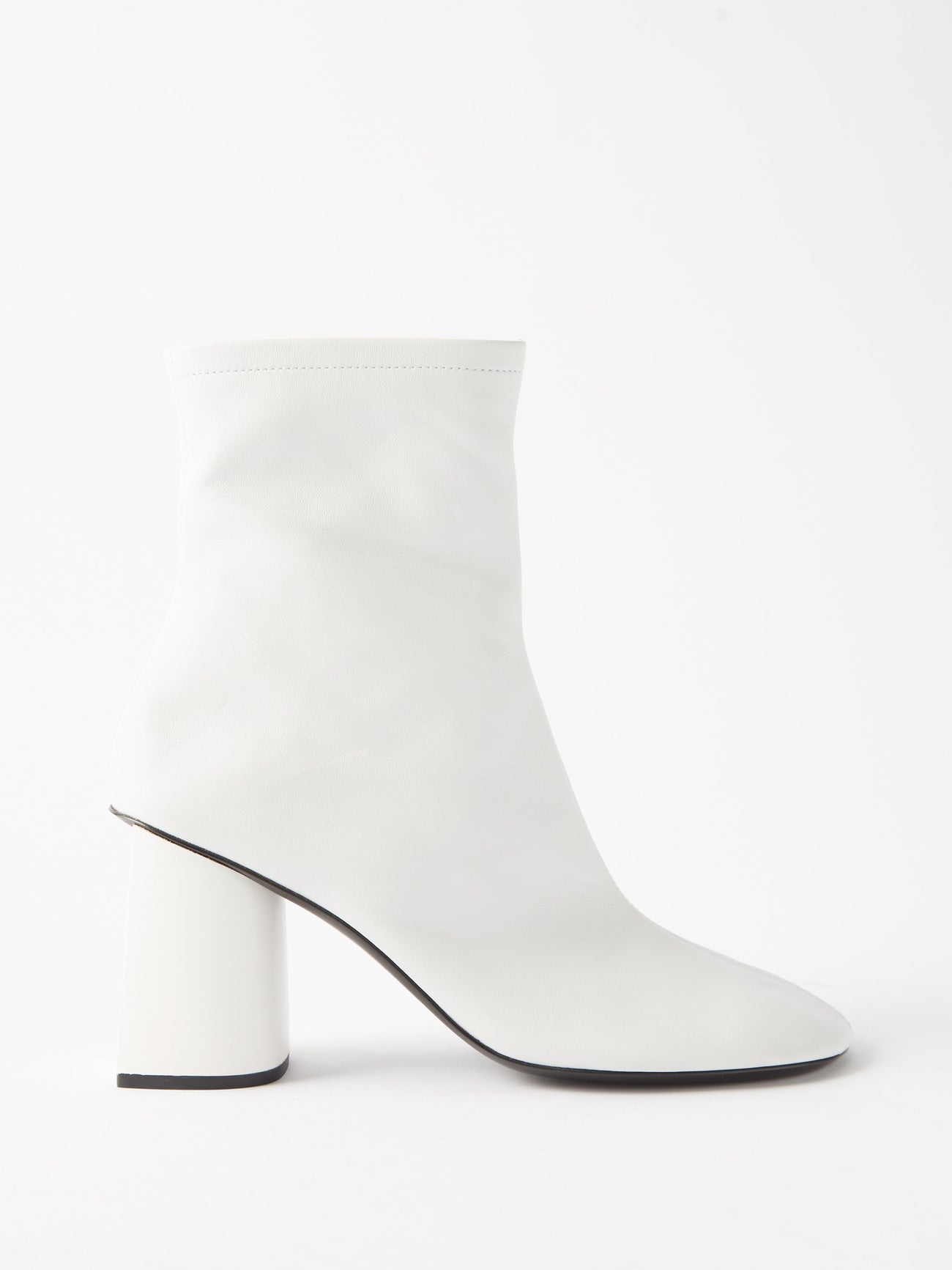 BALENCIAGA Glove Inverted-Heel Ankle Boots in White | Endource