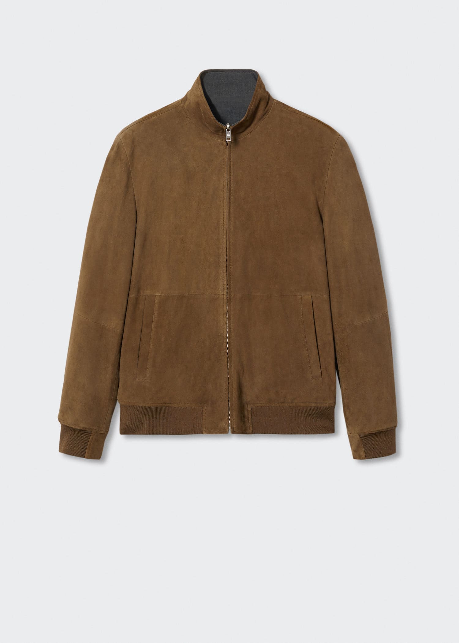 MANGO Reversible Leather Jacket in Medium Brown | Endource