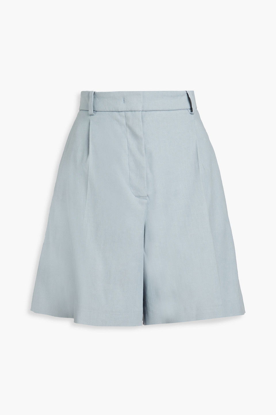 JOSEPH Walden Linen-Blend Twill Shorts in Blue | endource