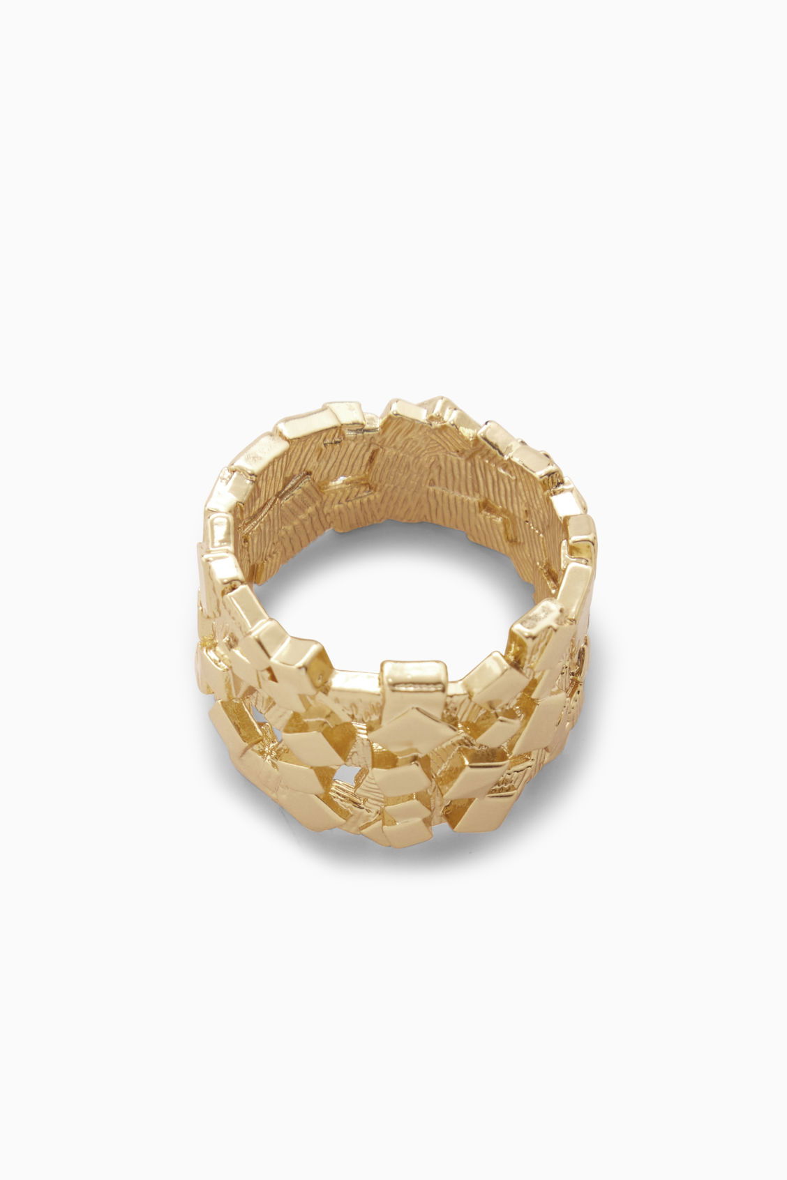 COS Textured Square Ring in GOLD | Endource