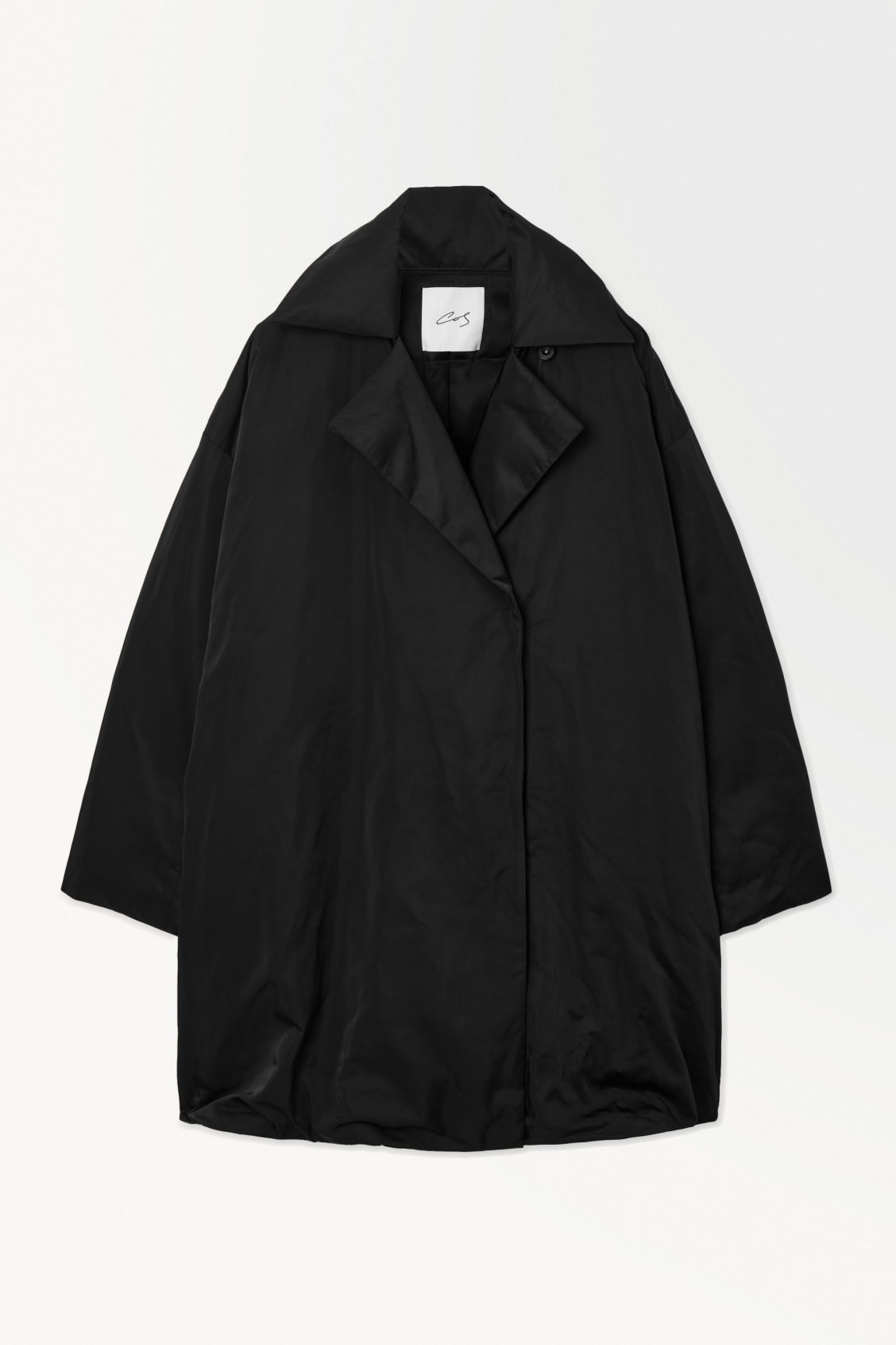 COS The Recycled-Down Padded Coat in BLACK | endource