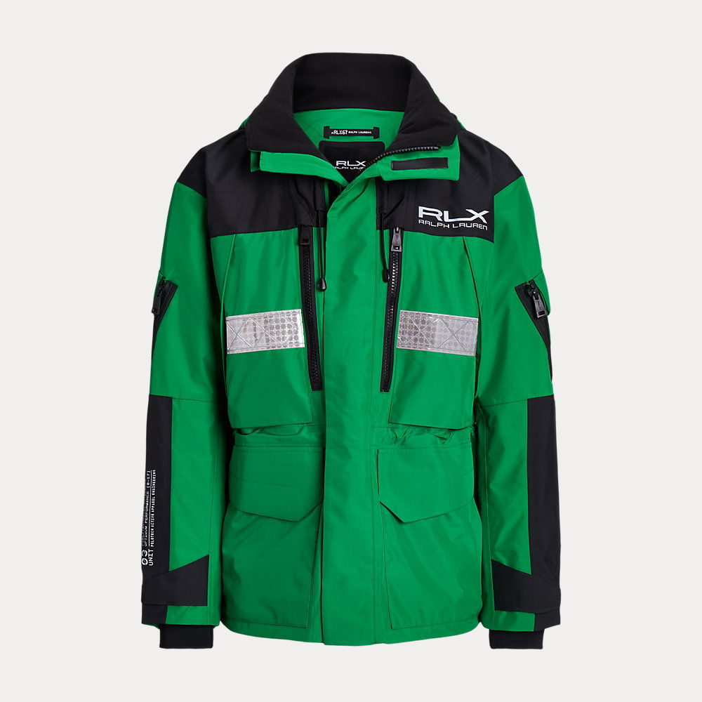 RLX Water-Repellent Hooded Jacket in Green | endource