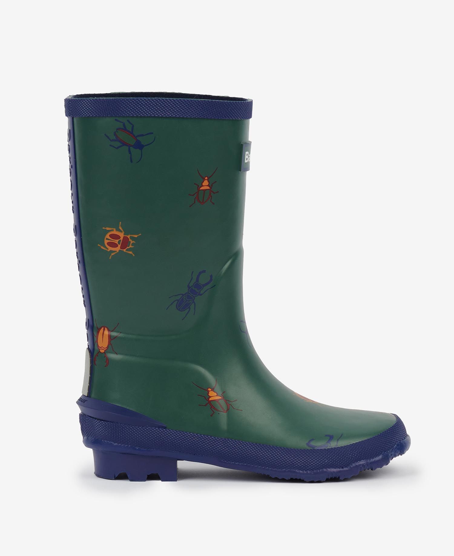BARBOUR Shield Wellingtons Boots in Navy Bugs | endource