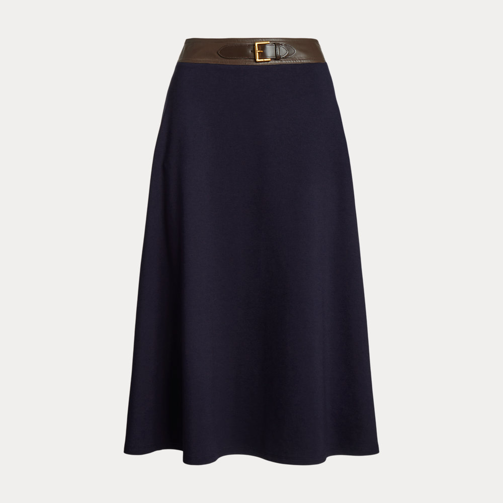 LAUREN RALPH LAUREN Buckle-Trim Ponte A-Line Skirt | Endource