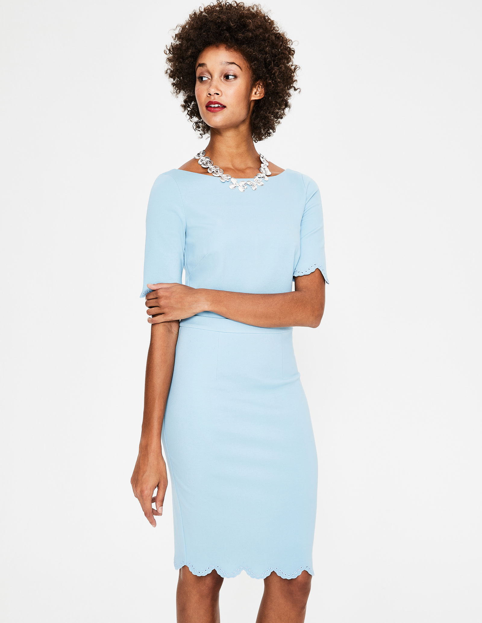 BODEN Emma Ponte Dress in Black | Endource