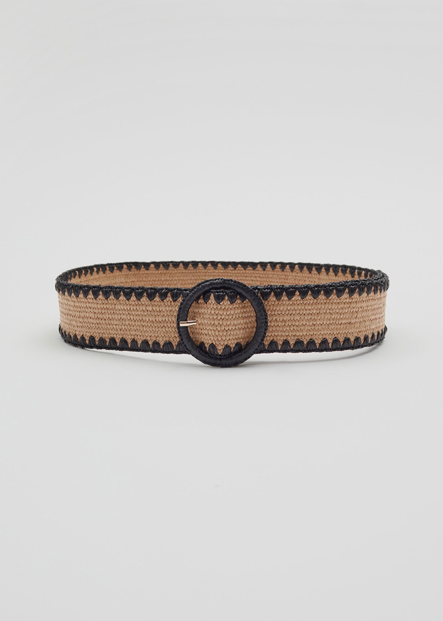 & OTHER STORIES Two-Tone Straw Belt in Straw/Black | Endource
