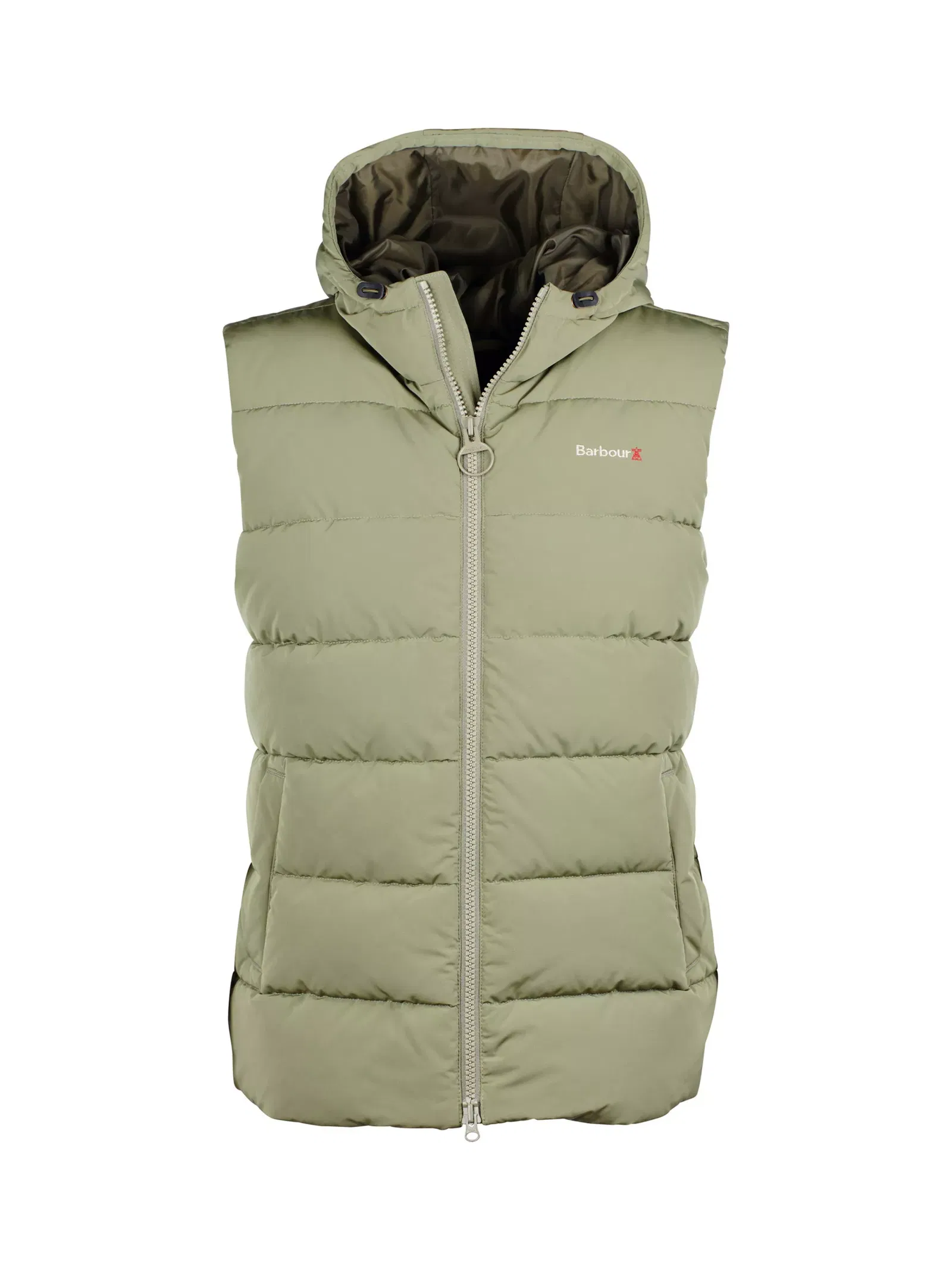 BARBOUR Corbridge Baffle Quilted Gilet in Light Moss | endource