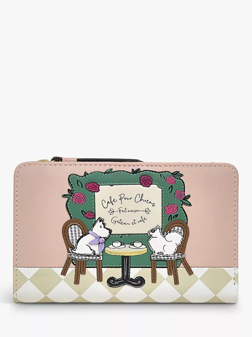 RADLEY Dog Cafe Medium Bi-Fold Purse in Prairie Pink | Endource