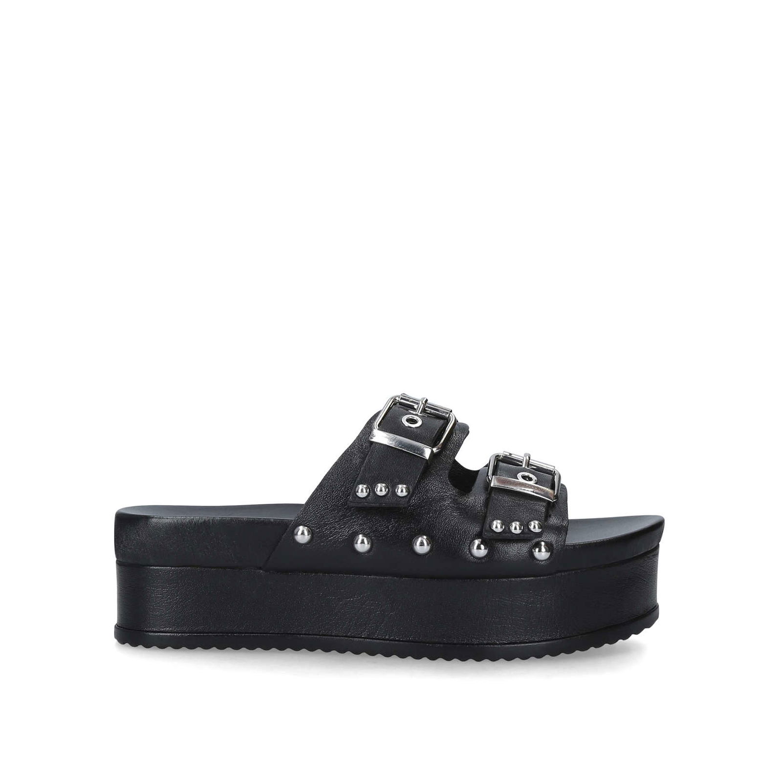 CARVELA Kaitlin Studded Chunky Flatform Sliders | endource