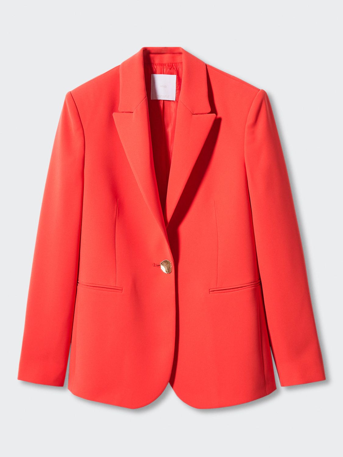 MANGO Iguana Plain Blazer in Bright Red | Endource