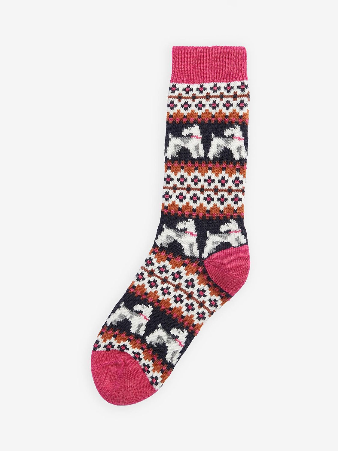 BARBOUR Robin Fair Isle Socks in Pink/Multi | endource