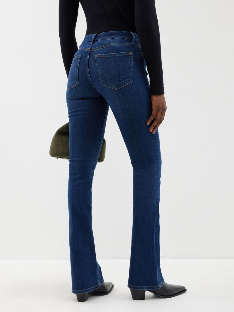 FRAME Mini Bootcut Jeans in Blue | endource
