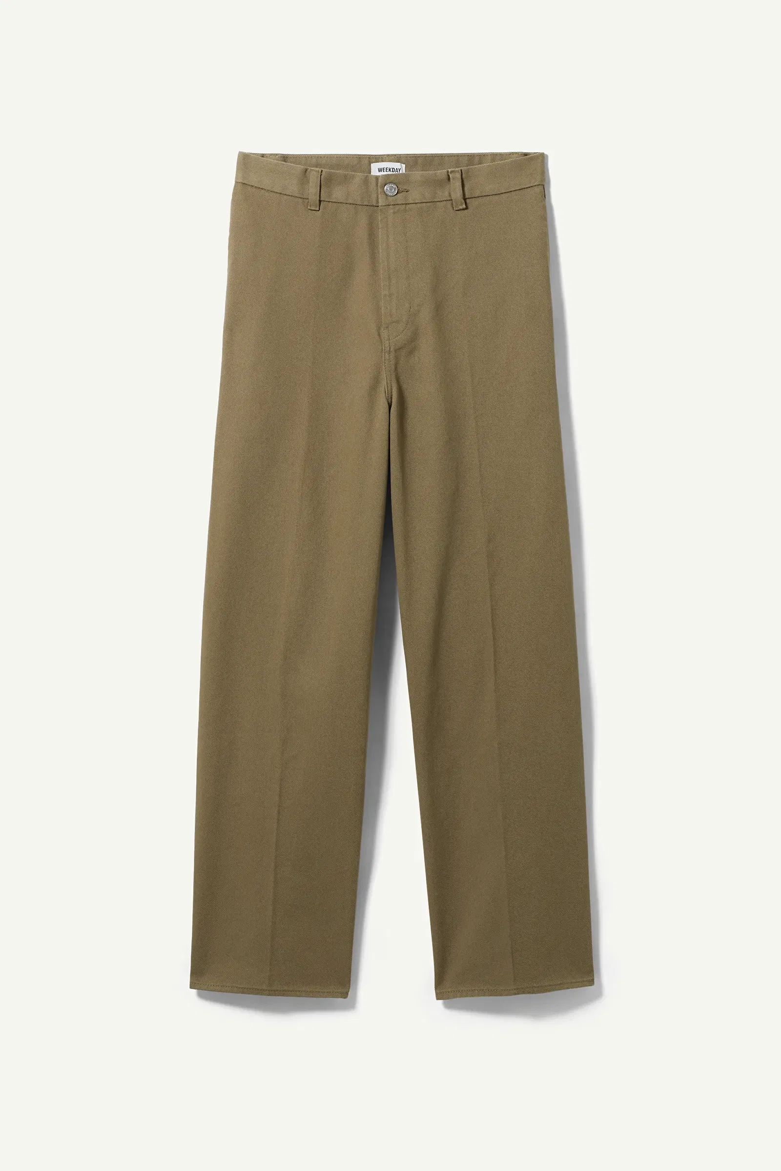 WEEKDAY Ross Wide Trousers in Olive green | Endource