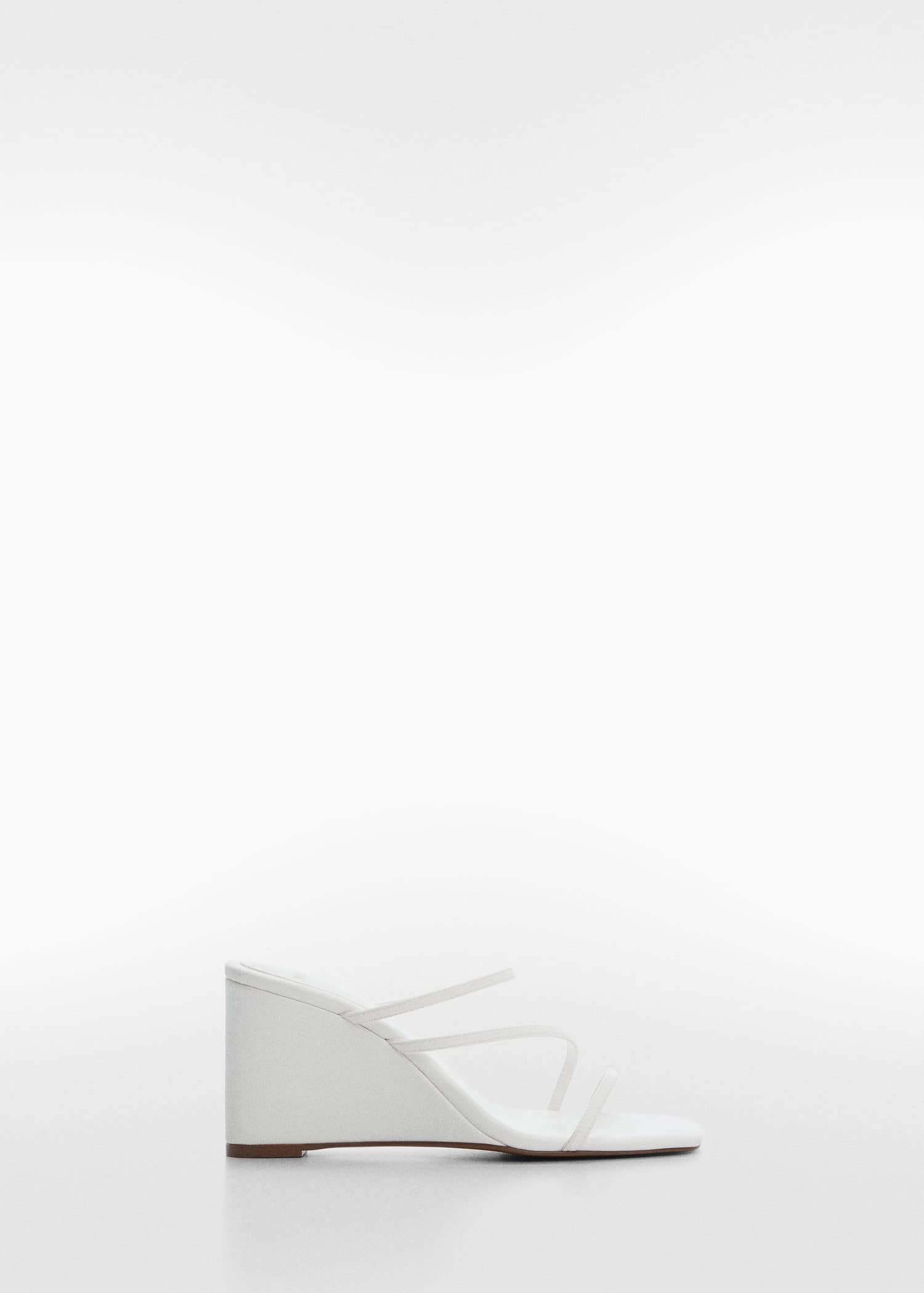 MANGO Wedge Strips Sandals in White | Endource