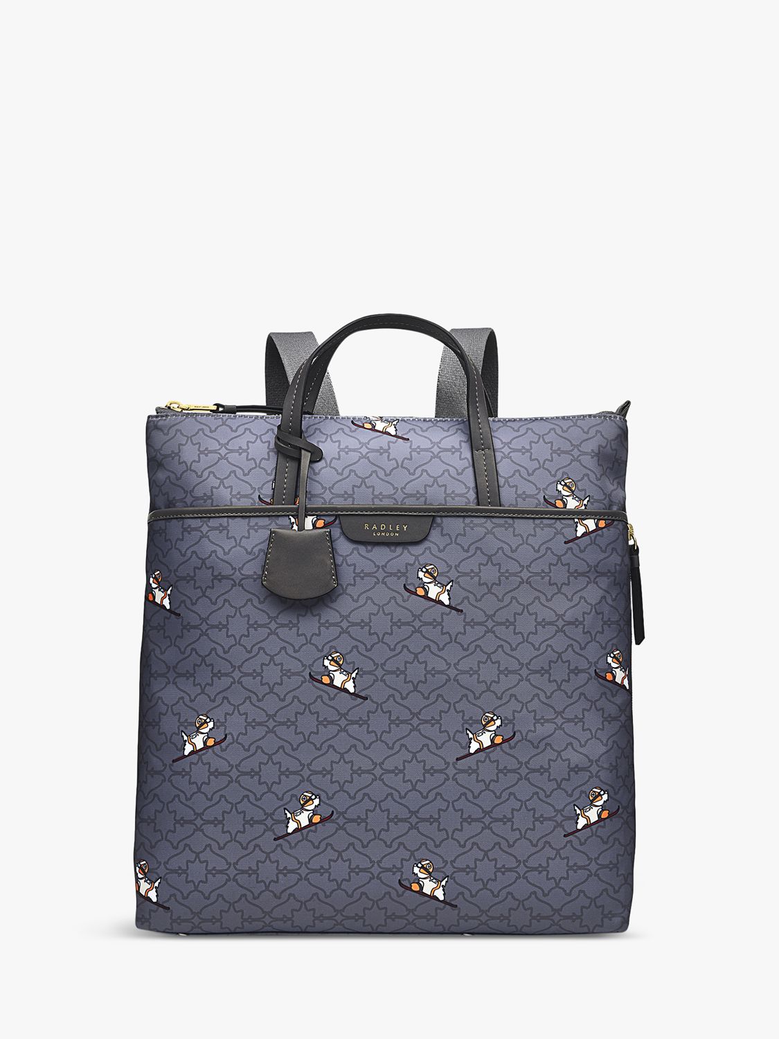 RADLEY Heirloom Ski Dog Medium Zip-top Backpack in Cloud Burst | endource