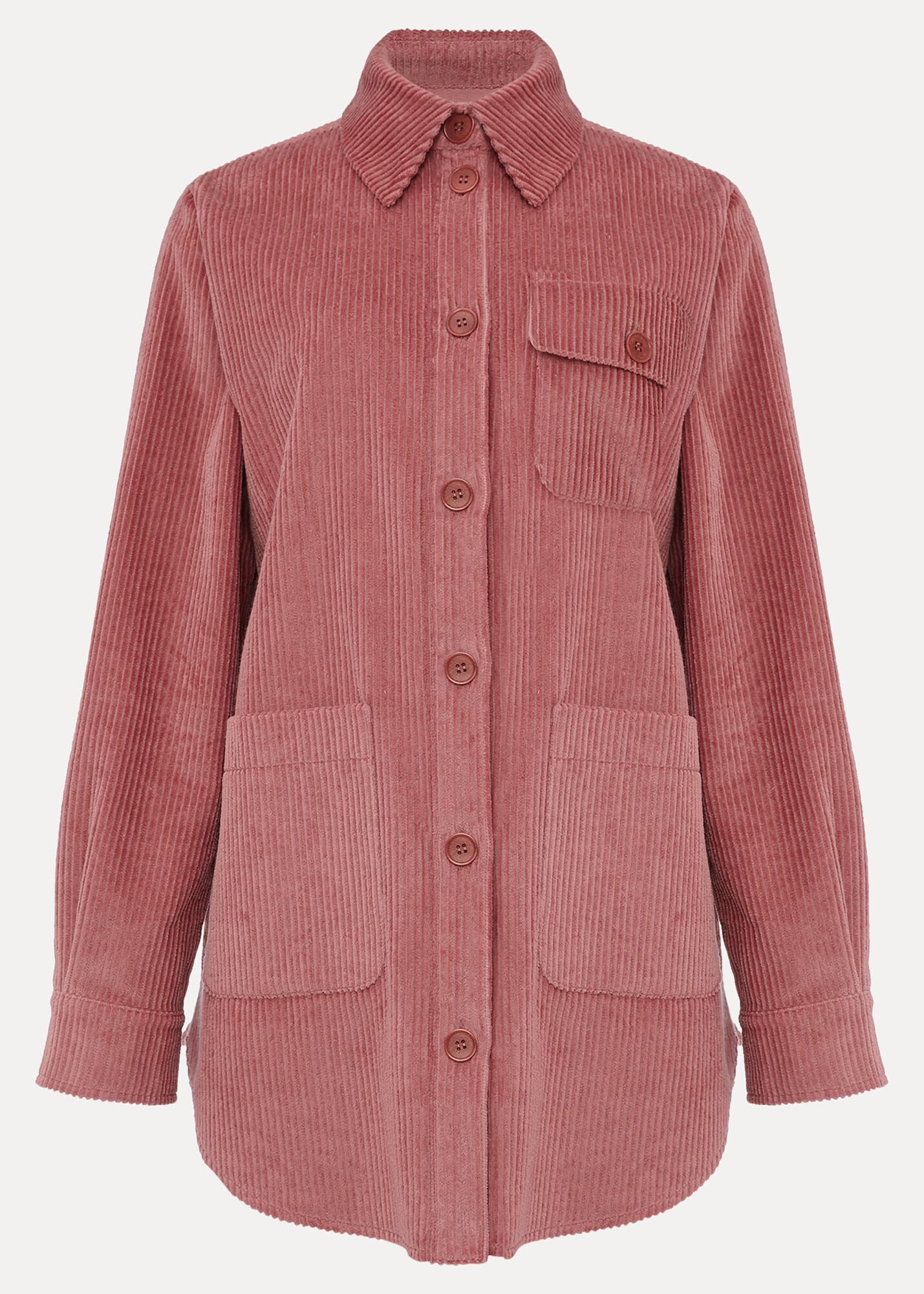 PHASE EIGHT Katrina Cord Shacket in Rose | endource