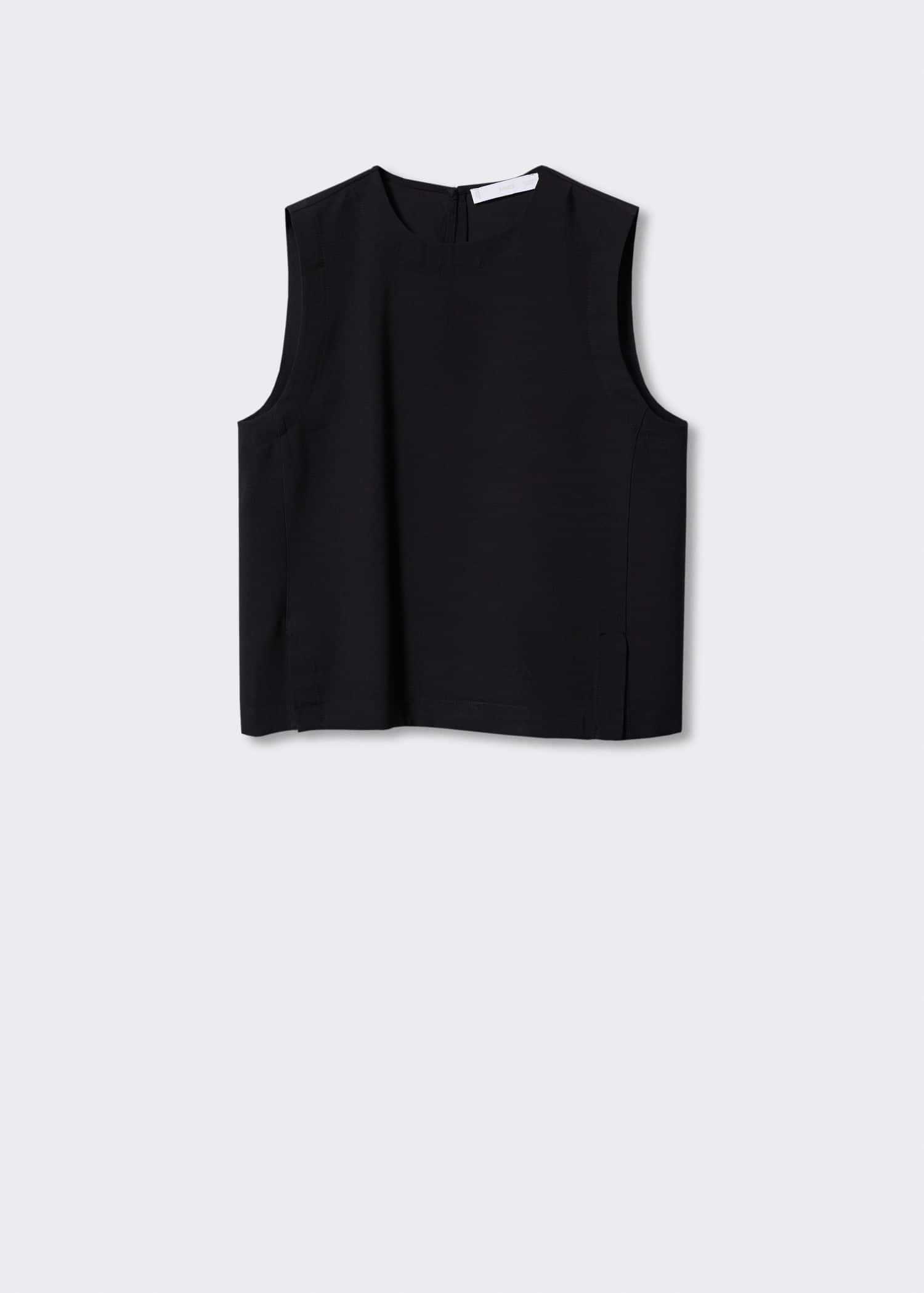 MANGO V-Back Blouse | Endource