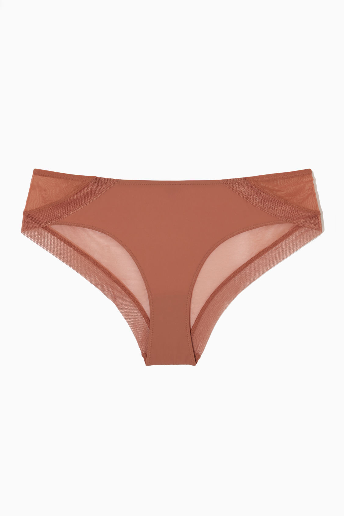 COS Mesh-Panelled Briefs in DARK ORANGE | endource