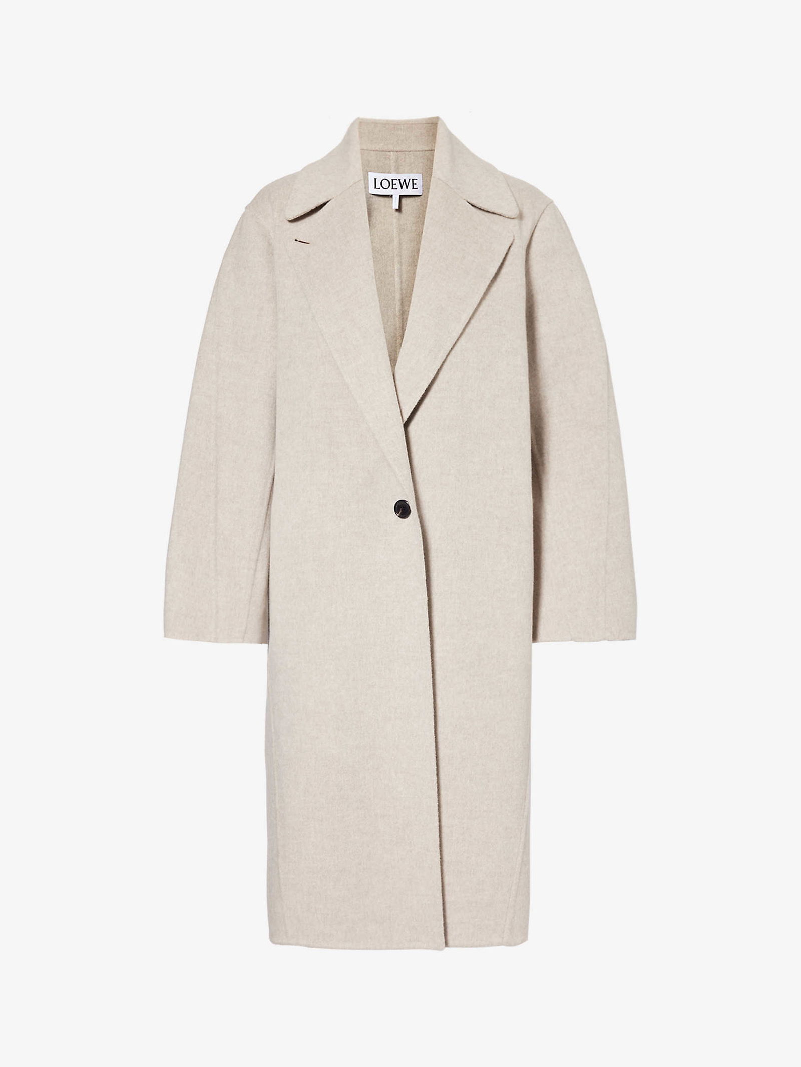 LOEWE Brushed-Texture Single-Breasted Wool And Cashmere-Blend Coat in ...