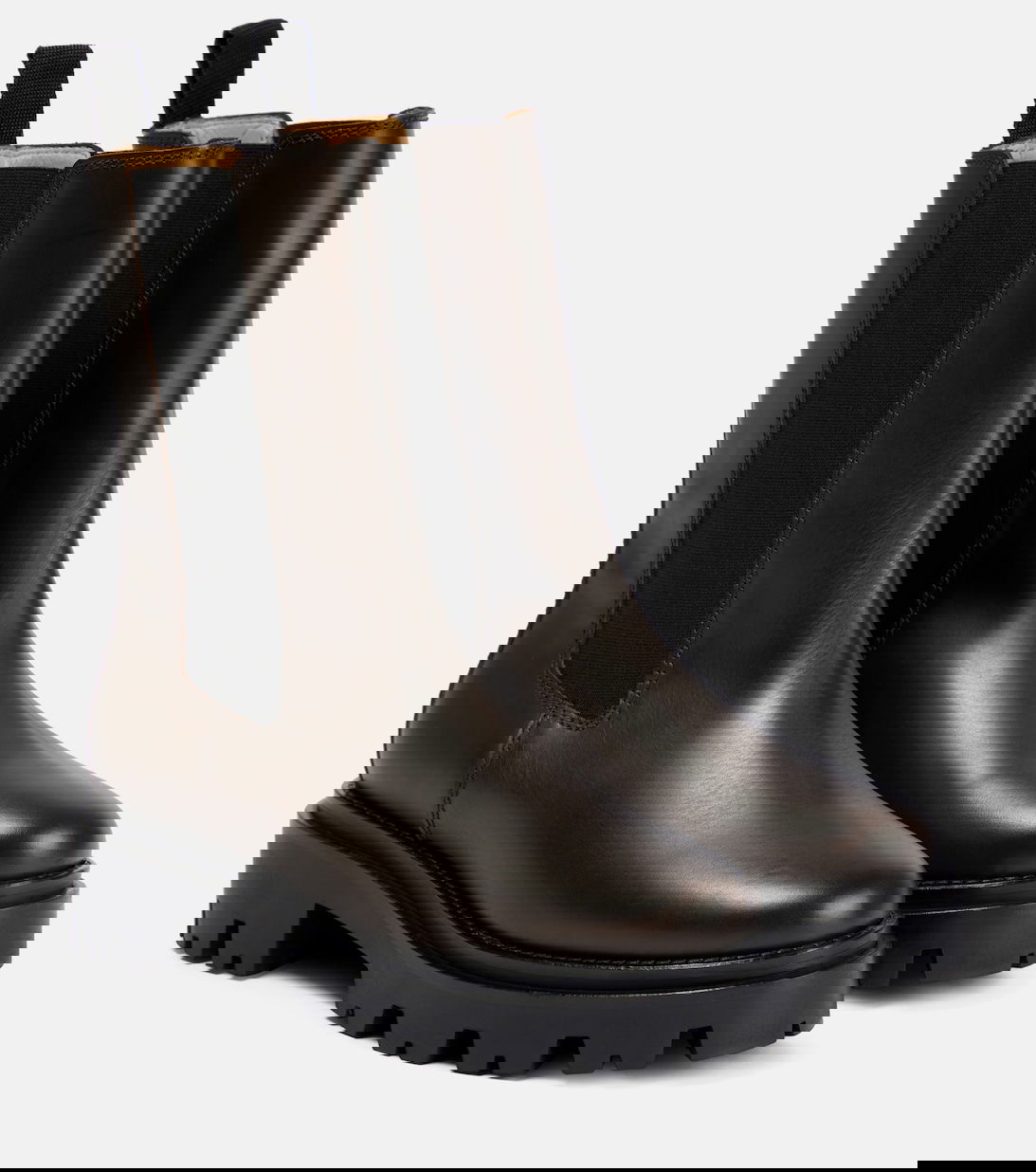 ISABEL MARANT Celae Leather Chelsea Boots in Black | endource