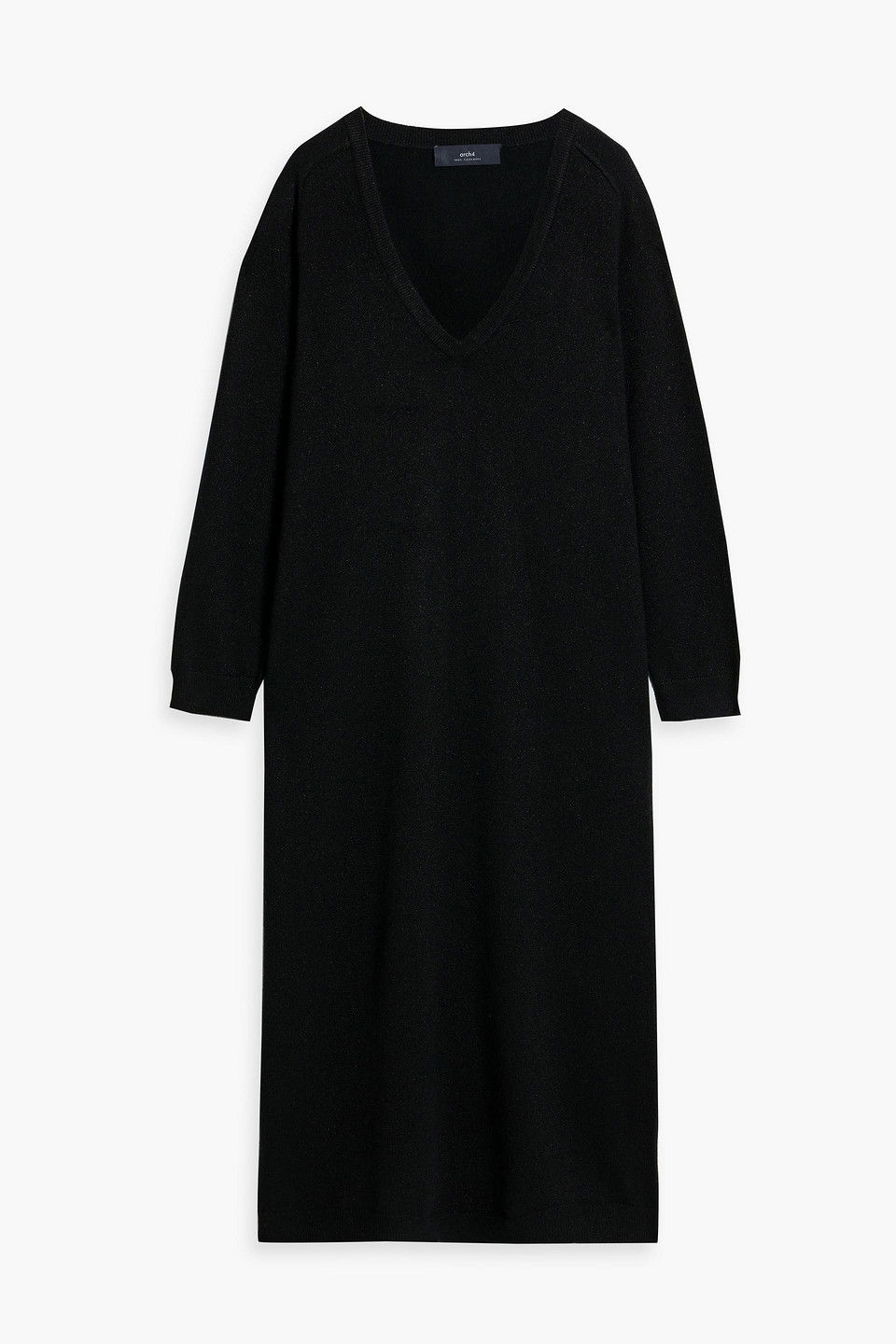 ARCH4 Katelyn Cashmere Midi Dress in Black | endource