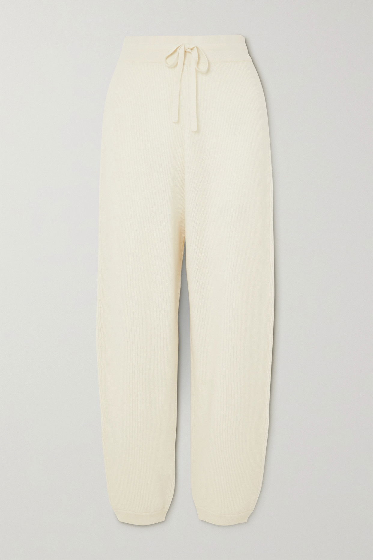 ARCH4 Darford Ribbed Cashmere Tapered Track Pants | endource