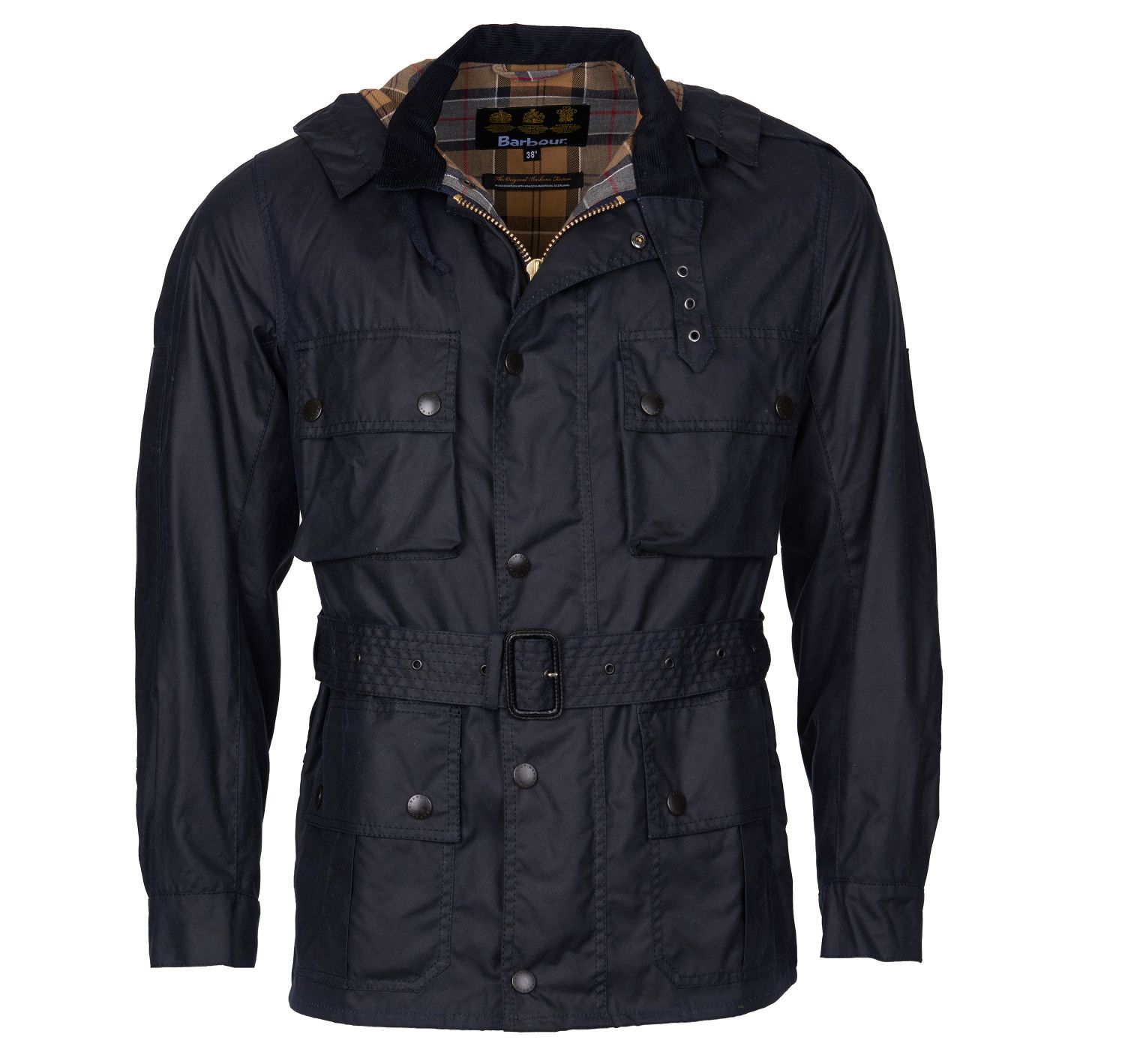 BARBOUR Ursula Waxed Cotton Jacket in Navy | Endource