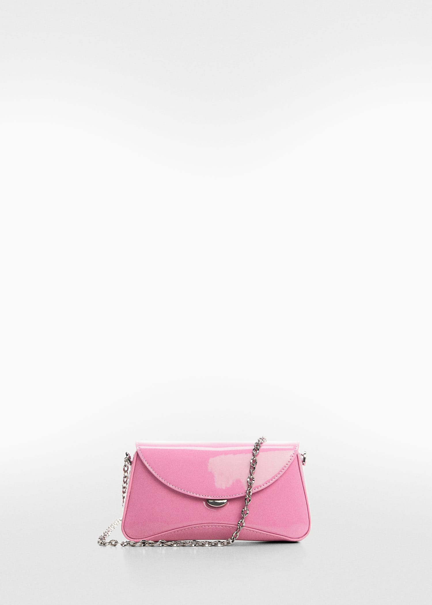 MANGO Patent Leather Chain Handbag | endource