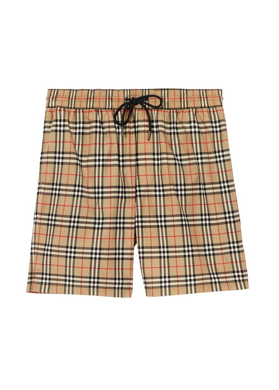 BURBERRY Check Drawcord Swim Shorts | endource