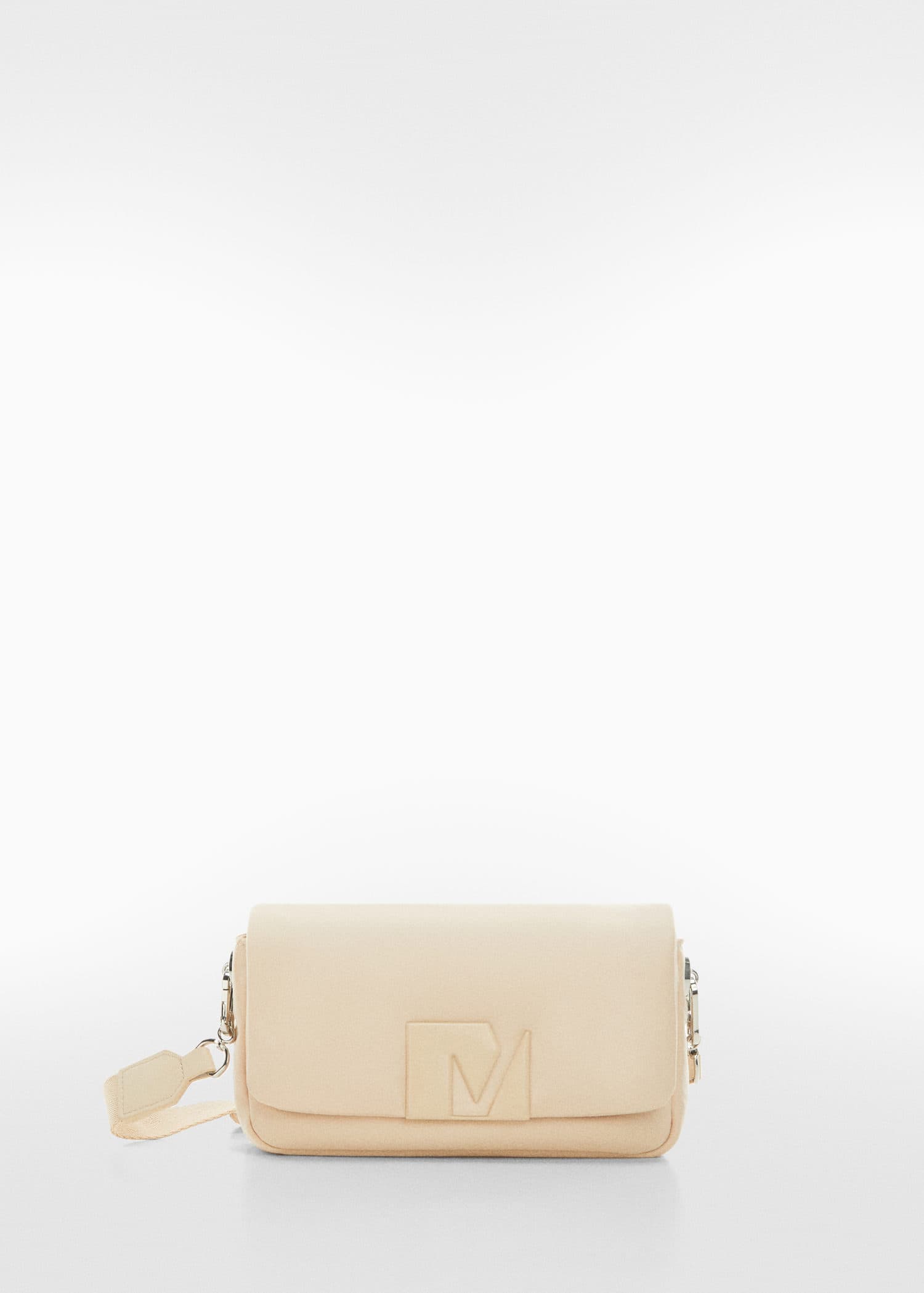 MANGO Quilted Crossbody Bag in Off White | Endource