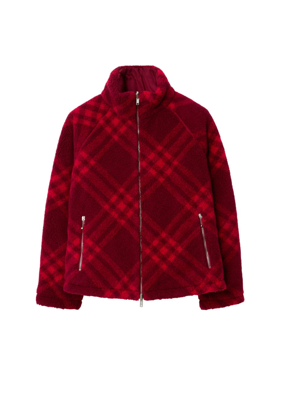 BURBERRY Reversible Check Fleece Jacket | endource