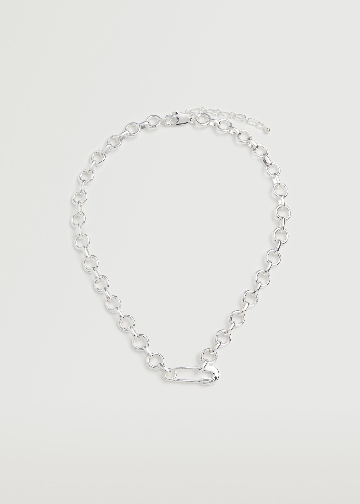 MANGO Link Chain Necklace in Silver | Endource