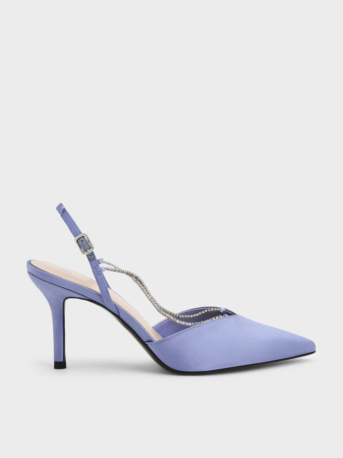 CHARLES & KEITH Adel Recycled Polyester Gem-Strap Slingback Ballerina ...